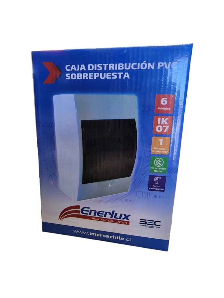 CAJA DISTRIBUCIÓN PVC SOBREPUESTA 6 MODULOS ENERLUX – Ferretería La Pradera